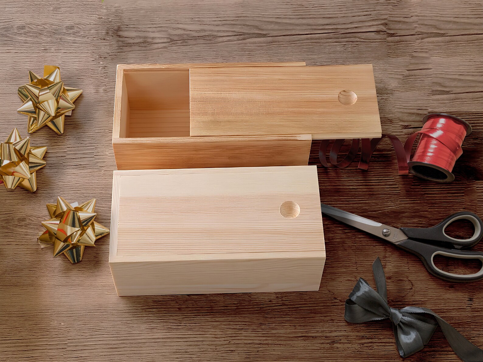 Small Wooden Gift Box Box With Sliding Lid Wooden Box for Jewelry ...
