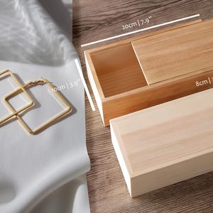 Small Wooden Gift Box Box With Sliding Lid Wooden Box for Jewelry ...