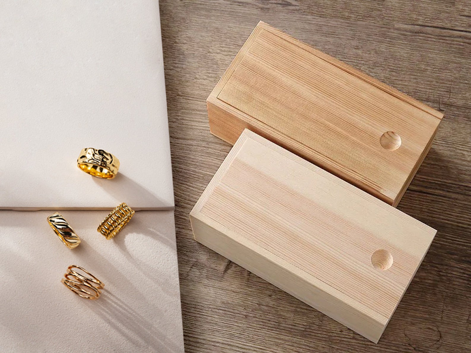 Small Wooden Gift Box Box With Sliding Lid Wooden Box for Jewelry ...