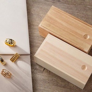Small Wooden Gift Box Box With Sliding Lid Wooden Box for Jewelry ...