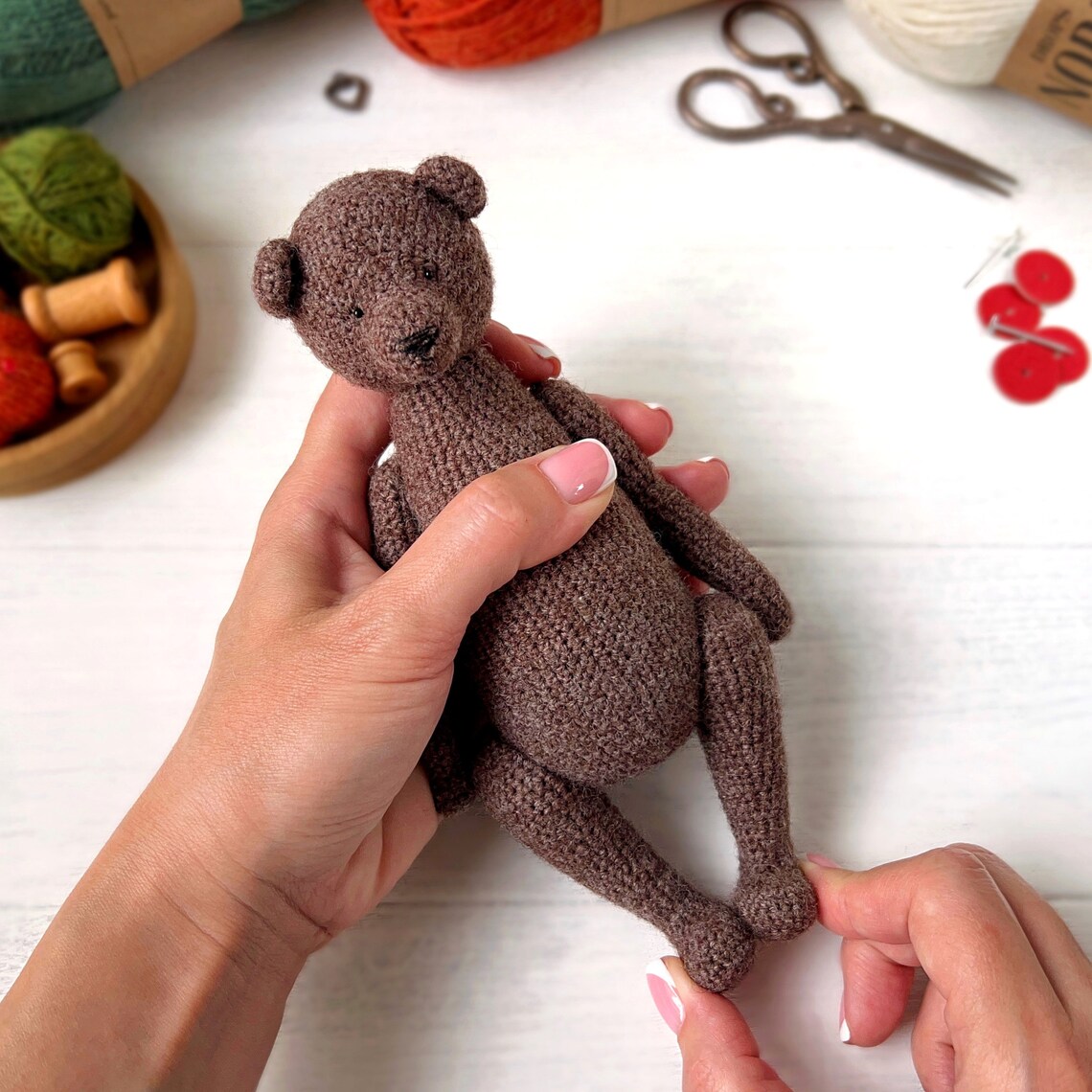 Teddy Bear Crochet Pattern PDF amigurumi Teddy Bear DIGITAL Crochet ...