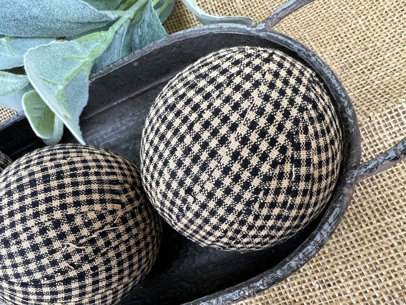 Rustic, Farmhouse, Primitive Rag Balls, Ornament Bowl Fillers, Set of 3 ...