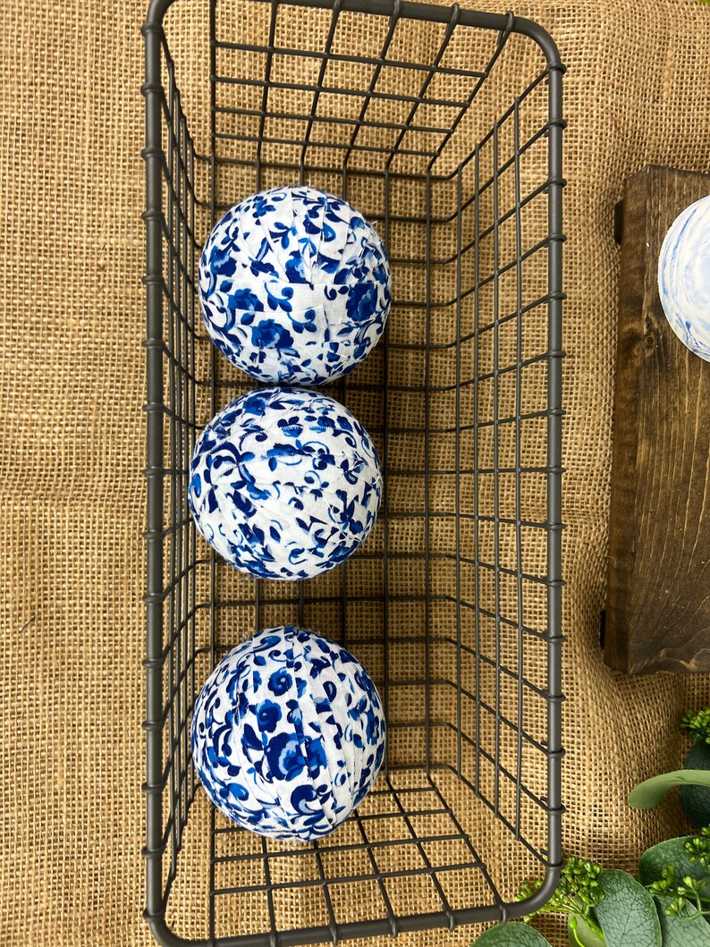 Rustic, Farmhouse, Primitive Rag Balls, Ornament Bowl Fillers, Set of 3 ...