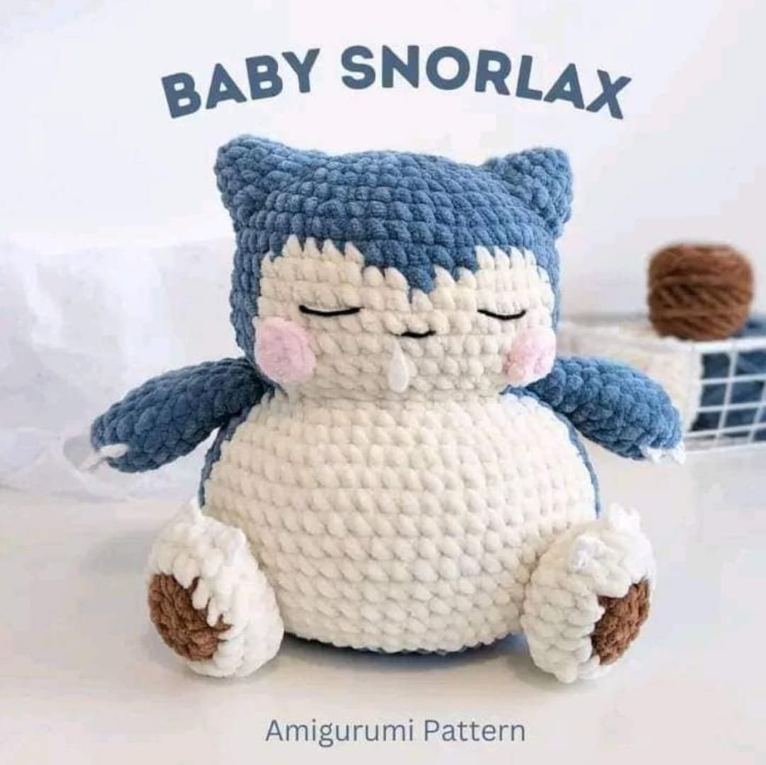 Baby Snorlax Crochet Pattern Amigurumi PDF Pattern - Etsy