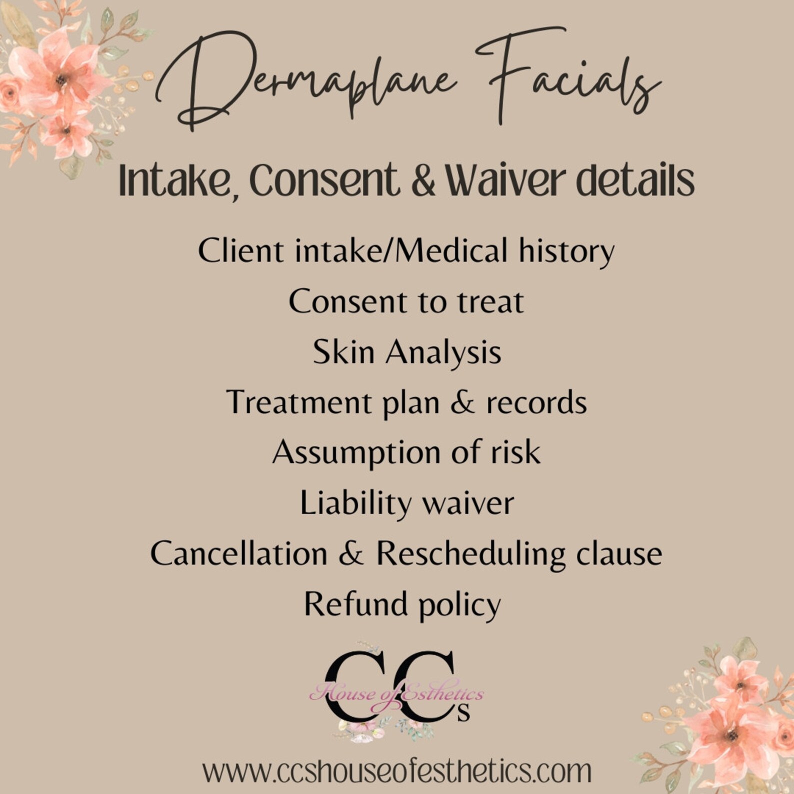 Dermaplane Facial Intake, Consent, Analysis and Waiver Forms - Etsy