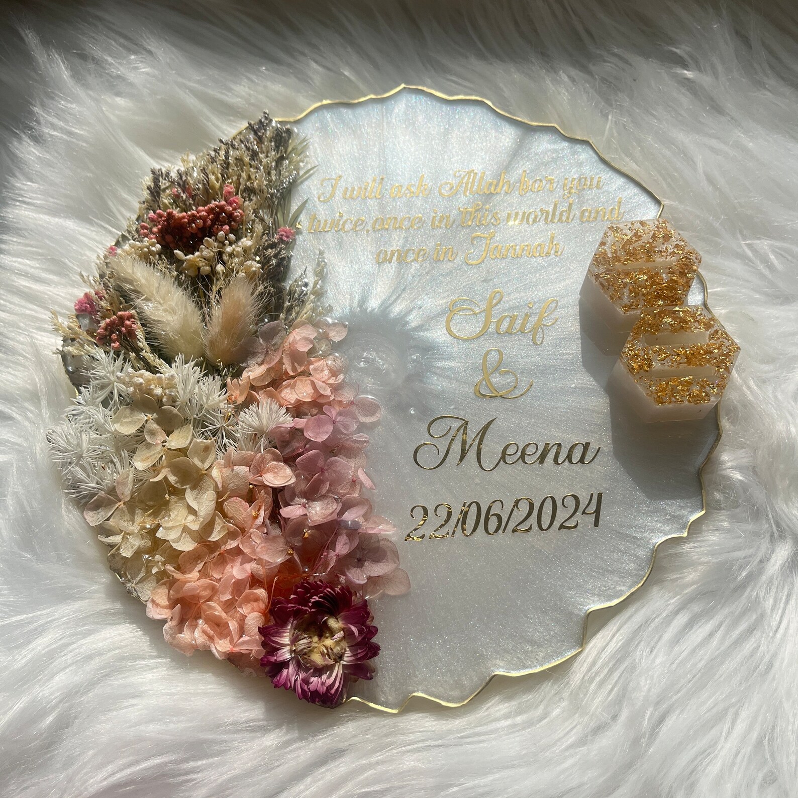 Resin Nikkah Tray | Nikkah Plate | Wedding Plate | Couple Gift |wedding ...