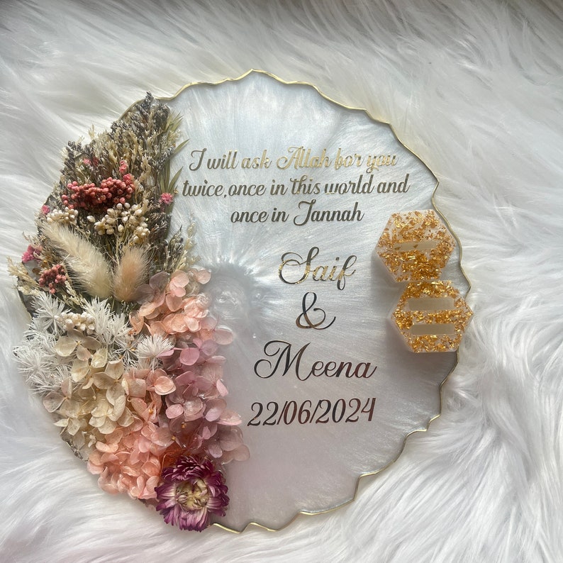 Resin Nikkah Tray | Nikkah Plate | Wedding Plate | Couple Gift |wedding ...