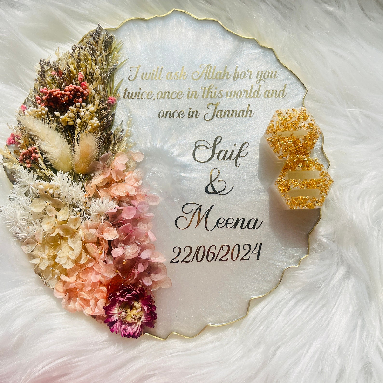 Resin Nikkah Tray | Nikkah Plate | Wedding Plate | Couple Gift |wedding ...