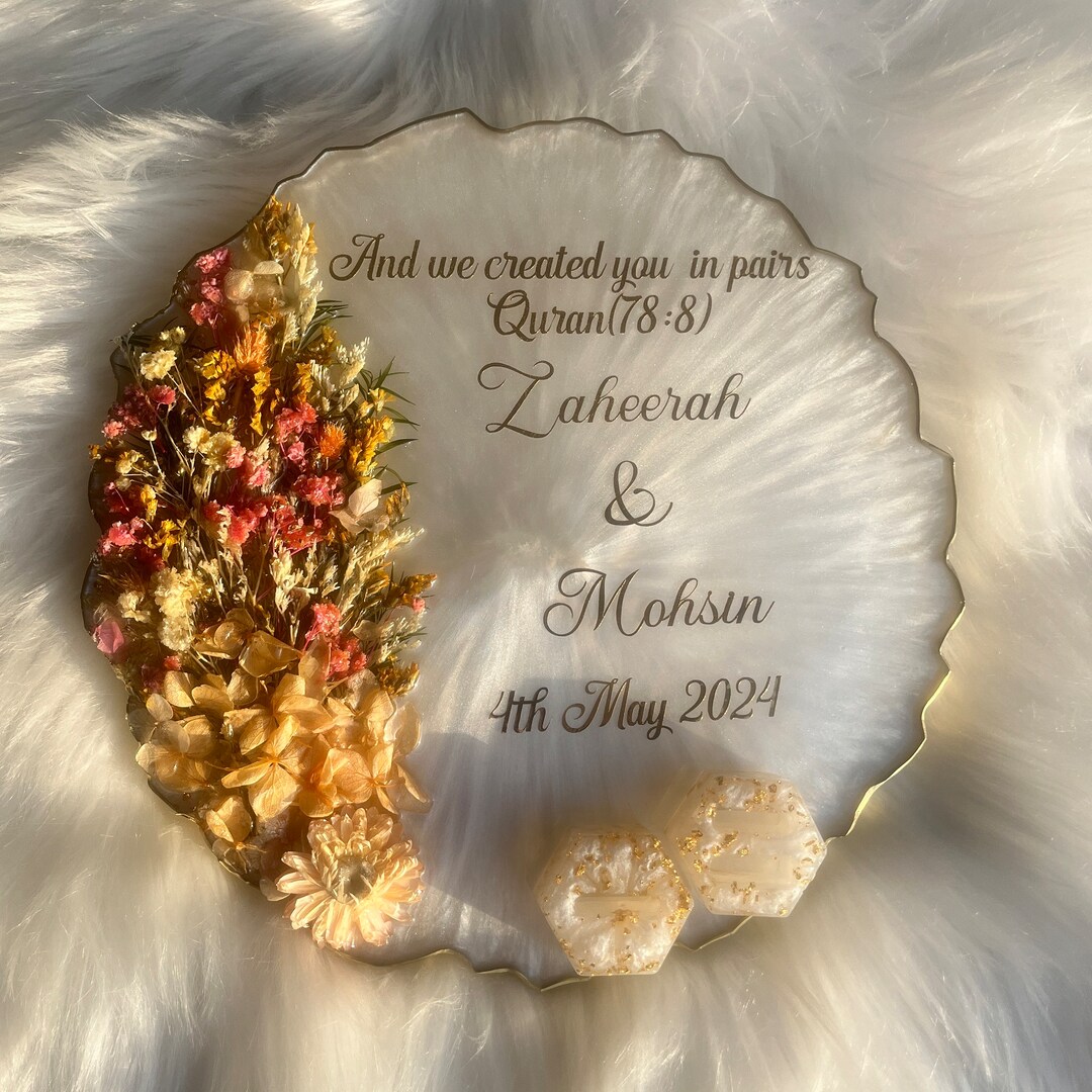 Nikkah Resin Plaque | Nikkah Plate | Wedding Plate | Couple Gift ...