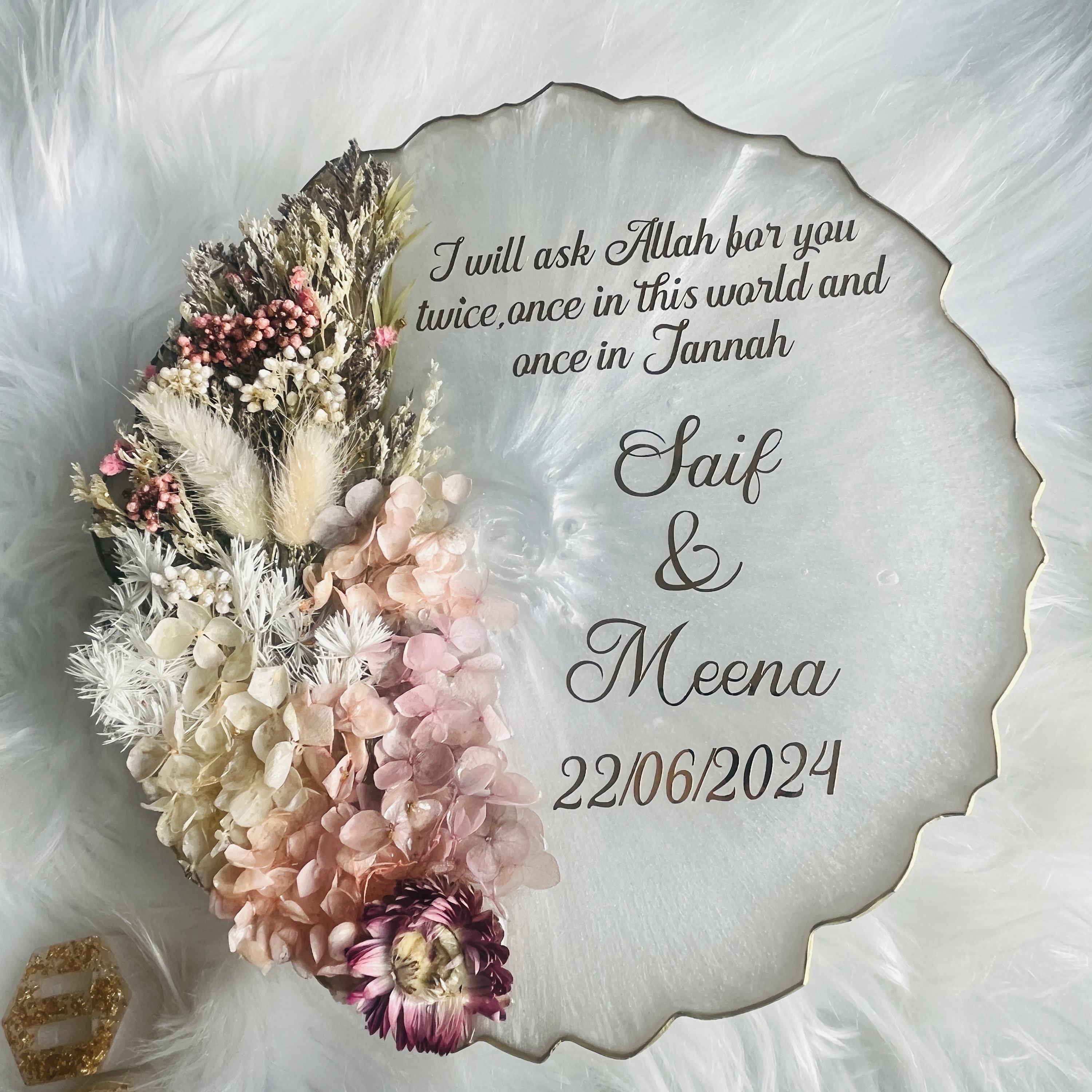 Resin Nikkah Tray | Nikkah Plate | Wedding Plate | Couple Gift |wedding ...