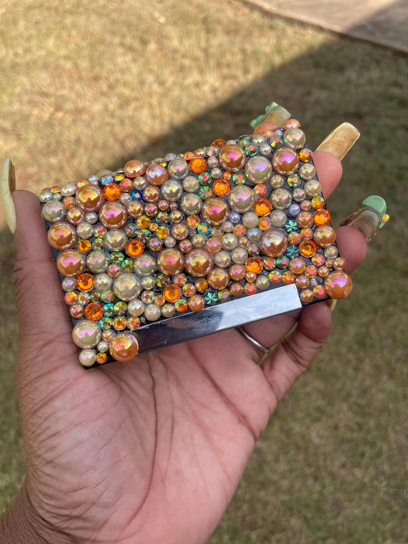 Beautiful Bedazzled Card Holder - Etsy