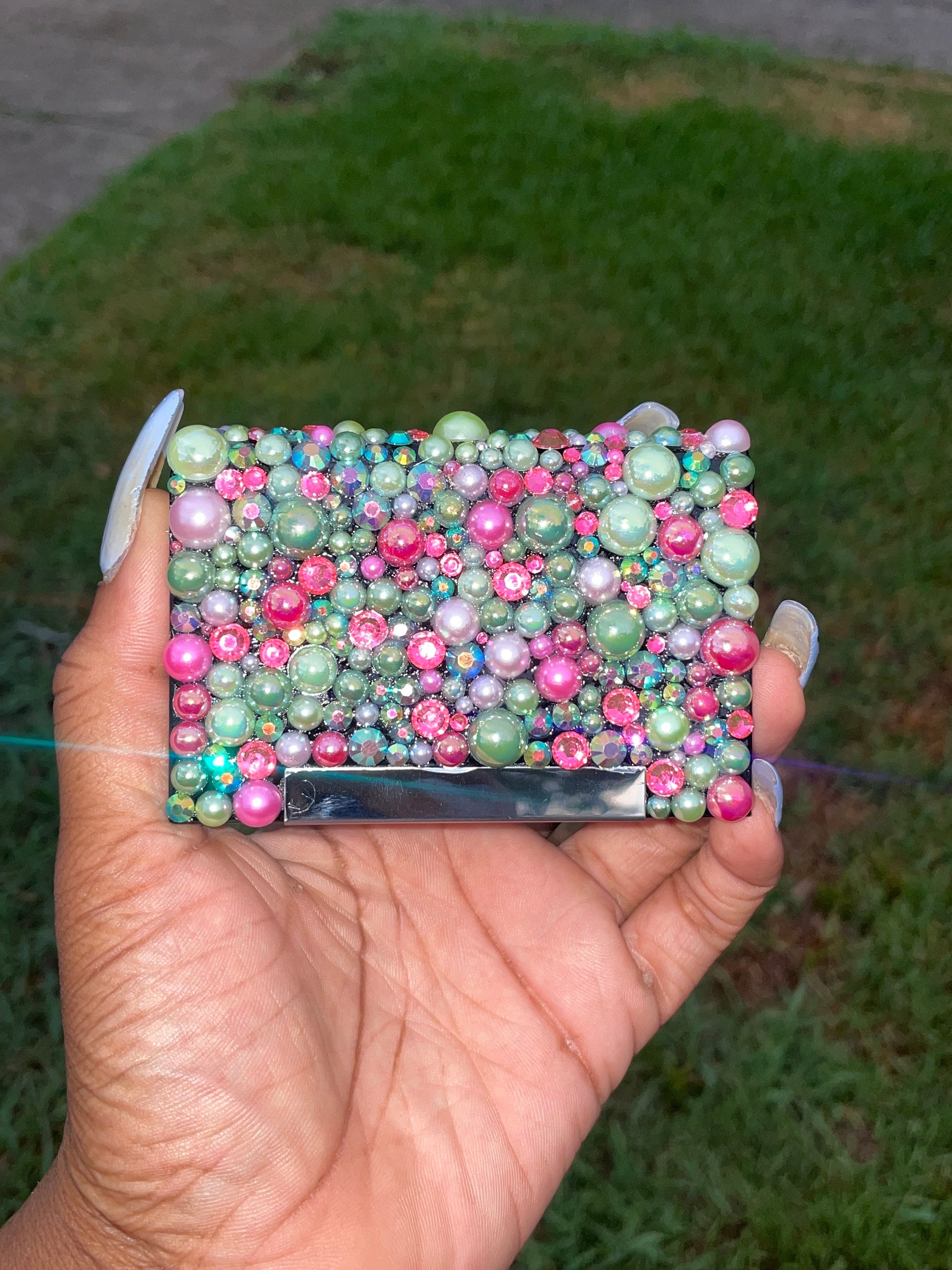 Beautiful Bedazzled Card Holder - Etsy