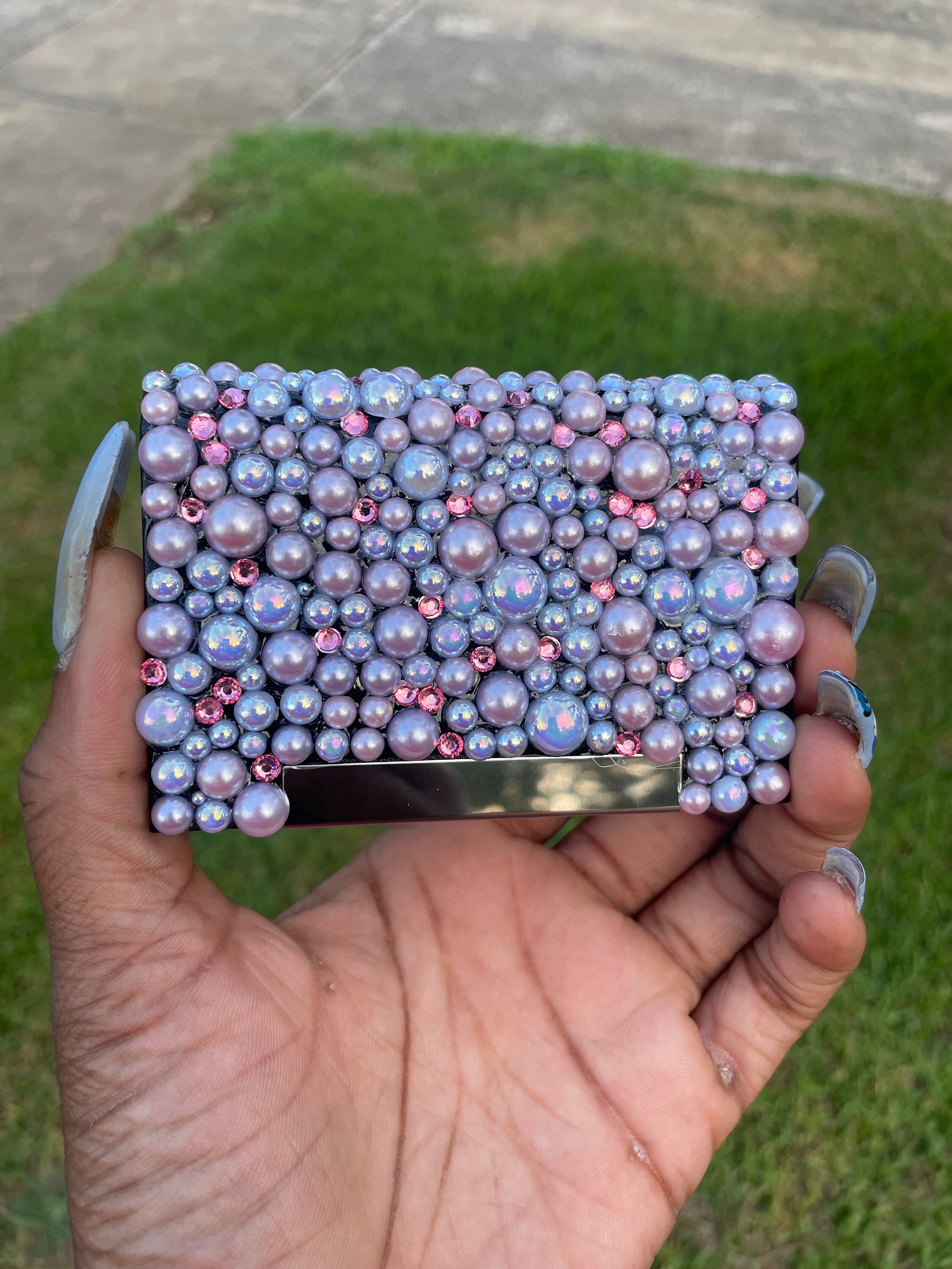 Beautiful Bedazzled Card Holder - Etsy