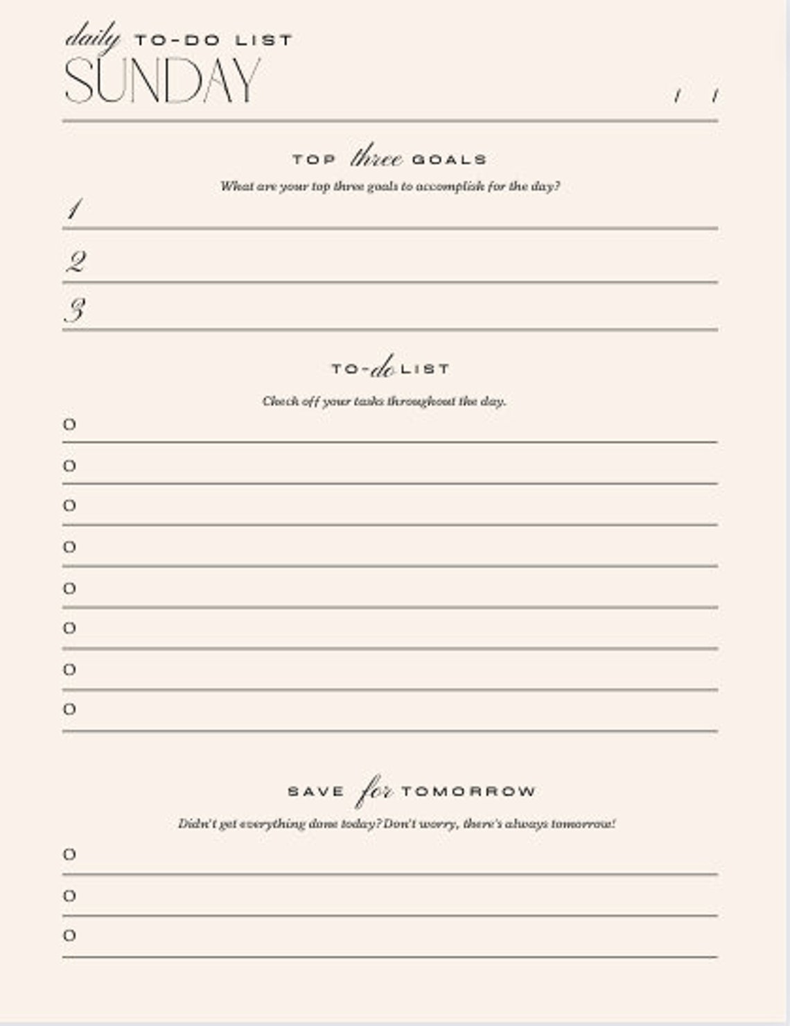 Undated Digital and Printable to Do List Daily, Weekly To-do Pdf ...