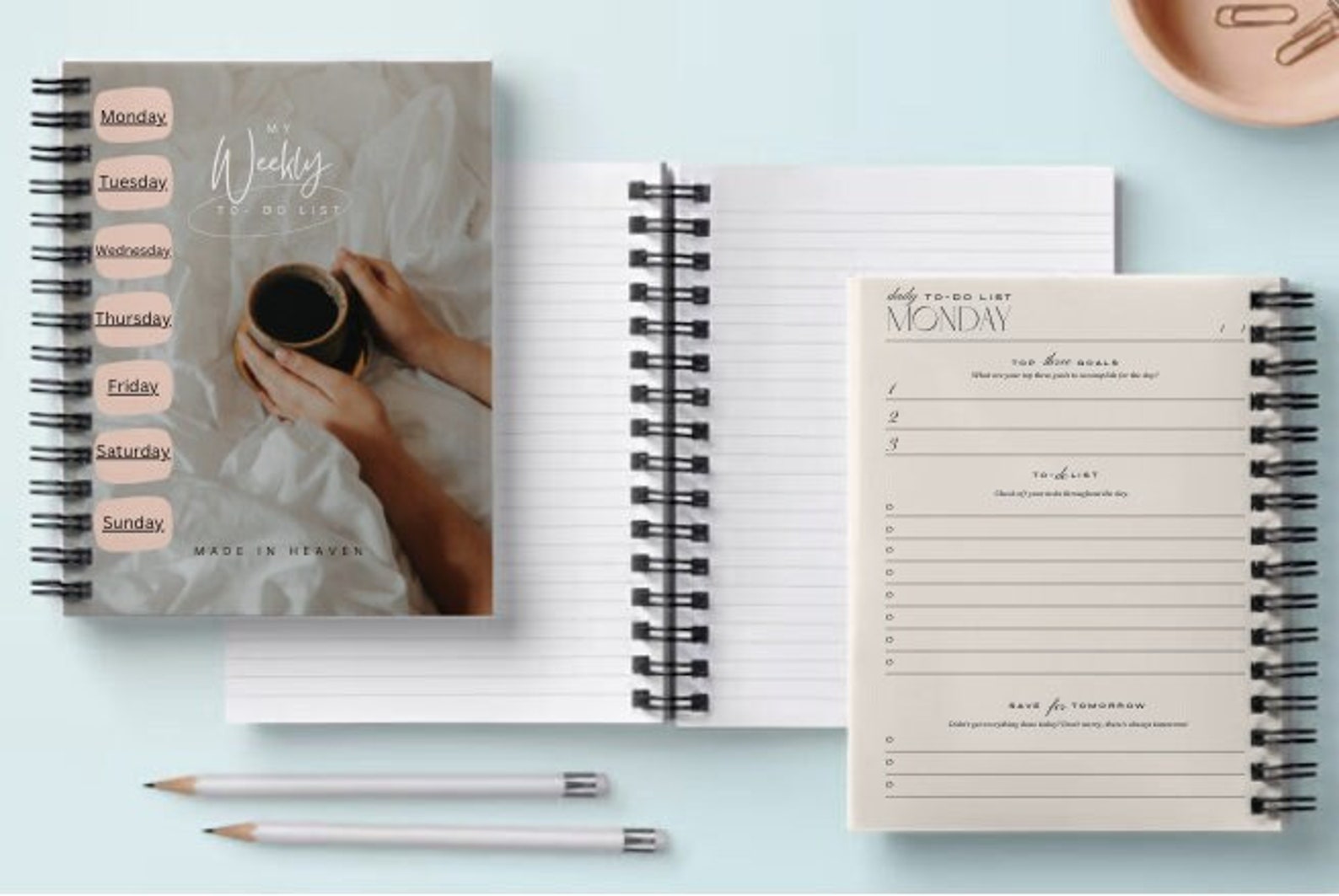 Undated Digital and Printable to Do List Daily, Weekly To-do Pdf ...
