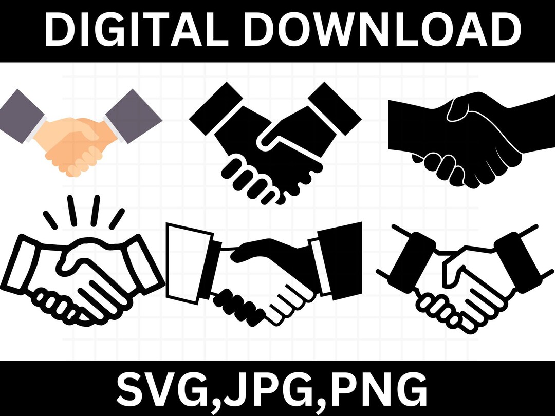 Handshake SVG Shaking Hands Svg Business Deal Svg Contract Svg Svg Cut ...