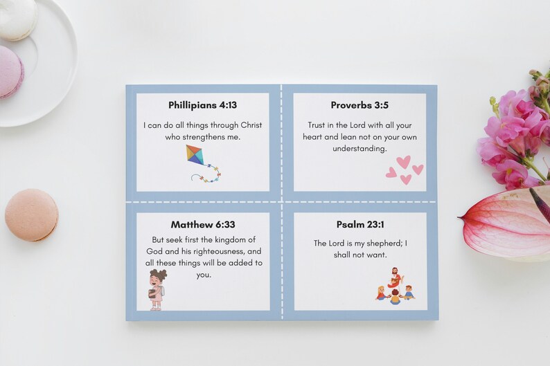 56 Encouraging Verse Cards, Printable, Scripture Cards, Bible Memory ...