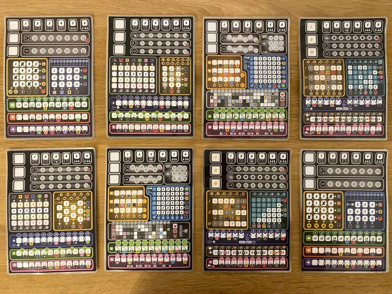 Laminated Replacement Sheets for Game Sheets for Pretty Clever / Twice ...