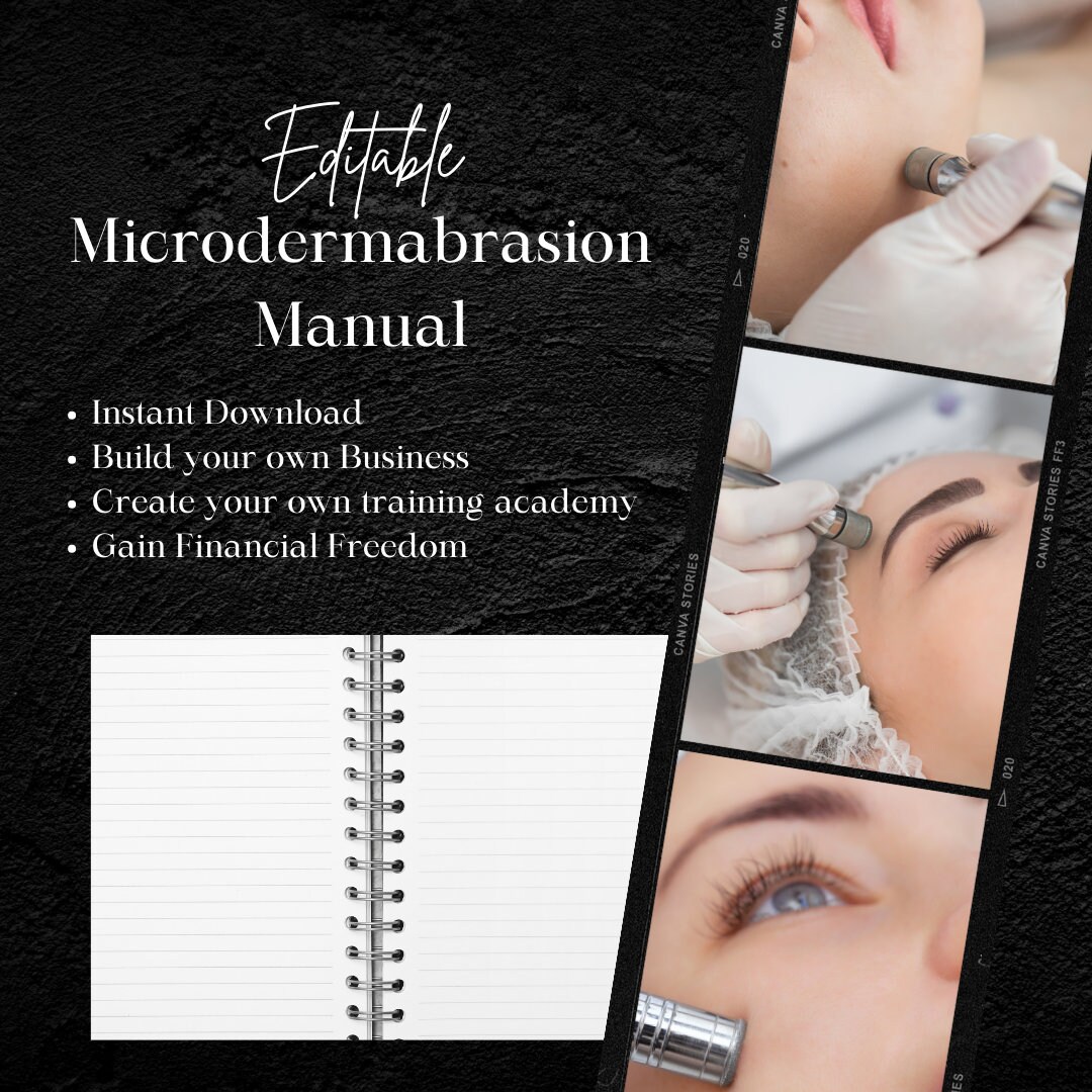 Editable Microdermabrasion Facial Manual - Etsy