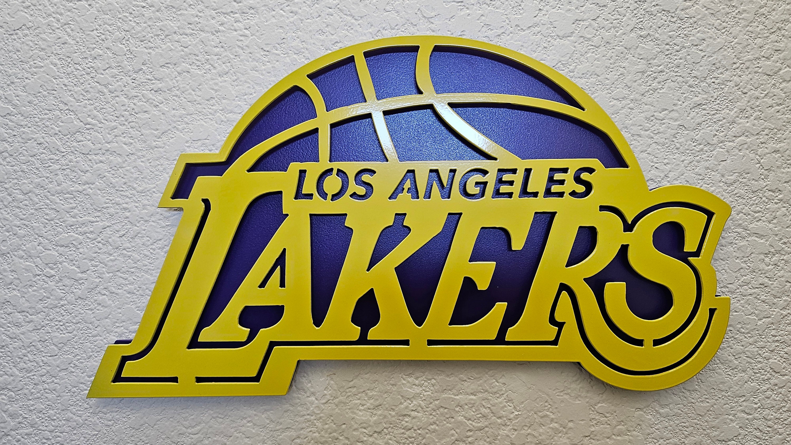 LA Lakers Metal Sign - Etsy