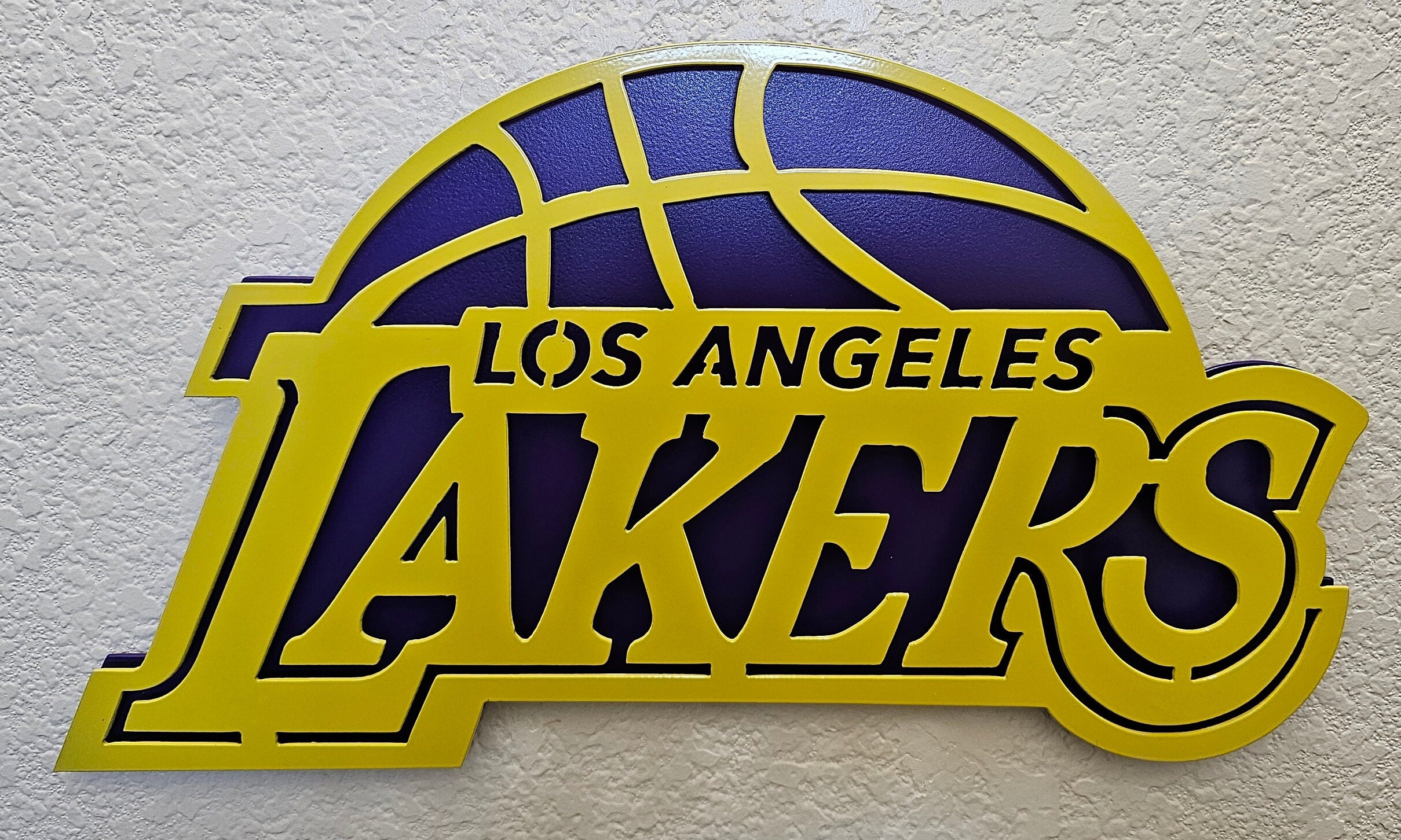 LA Lakers Metal Sign - Etsy