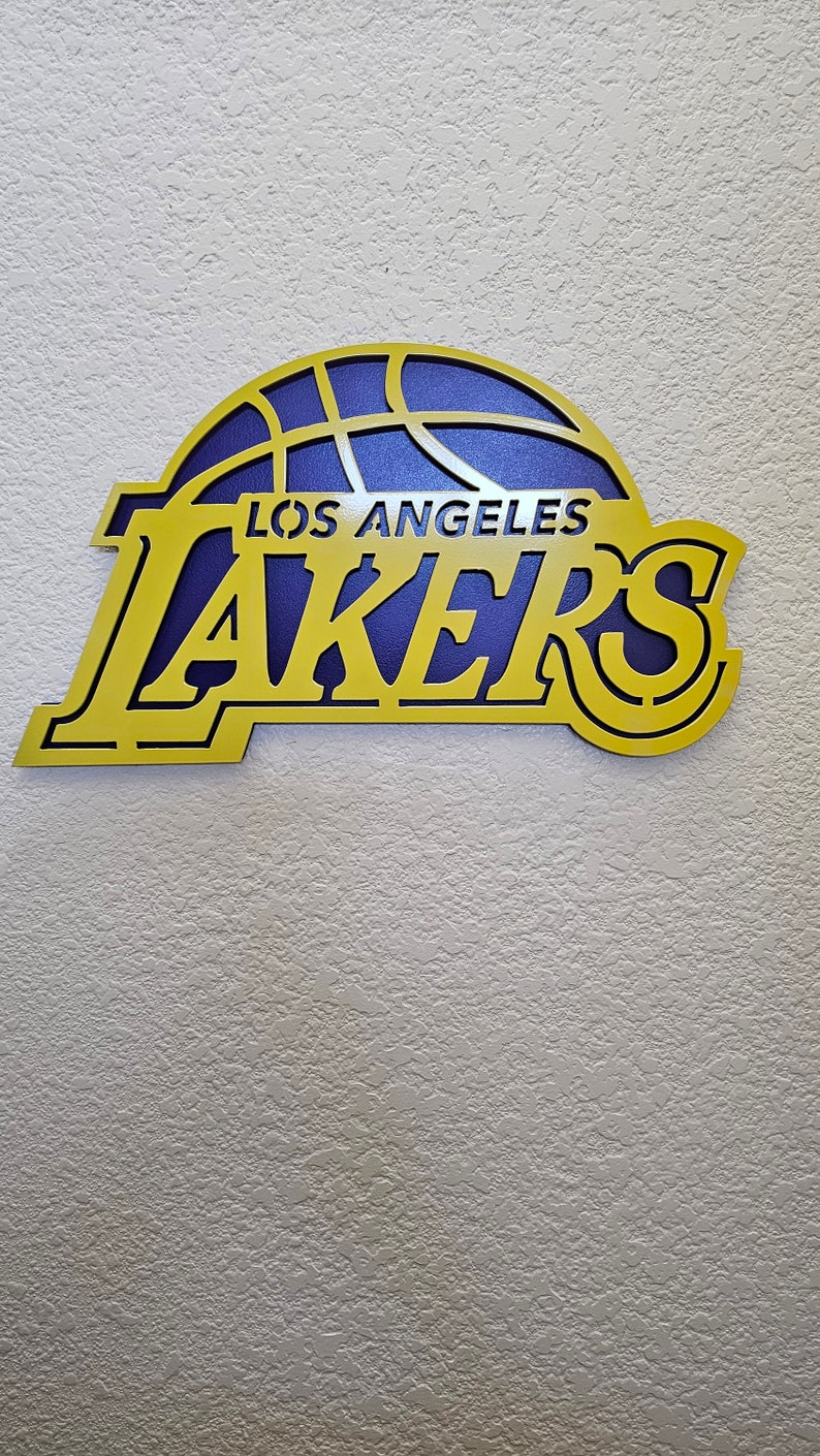 LA Lakers Metal Sign - Etsy