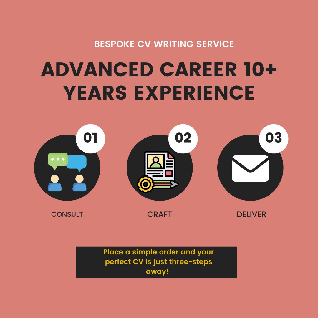 Bespoke CV Writing Consultation & CV Advanced Career 10 Years - Etsy