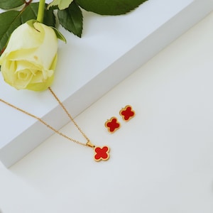 Luxury Gold Plated Clover Charm Necklace, Good Luck Pendant, Four Leaf ...
