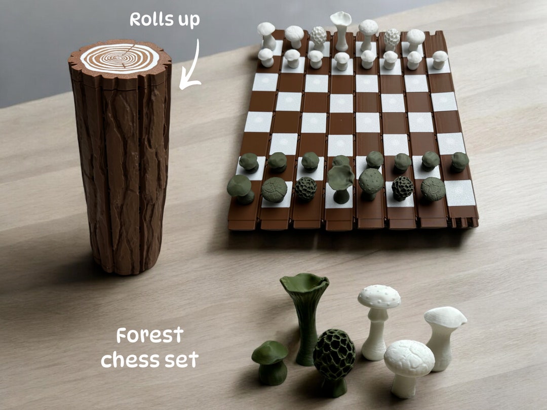 Forest Chess Set,log Chess Board,log Chess Board,log Chess,chess Board ...