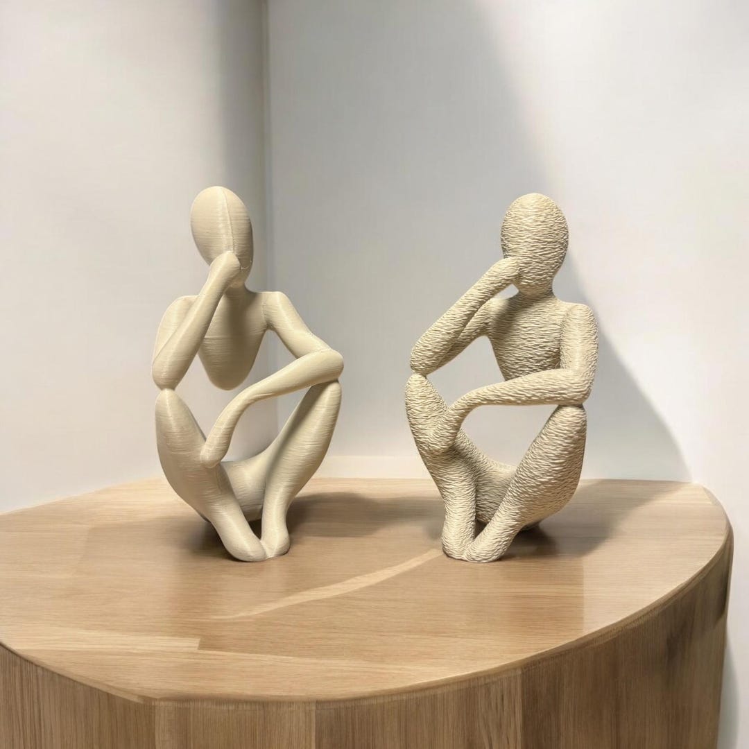 Nobody the Thinker,the Thinker,minimalist Sculpture,modern Art,faceless ...