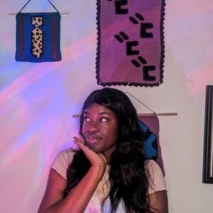 Jojo’s Menacing Crochet Tapestry Anime Crochet Wall Hanging |digital ...