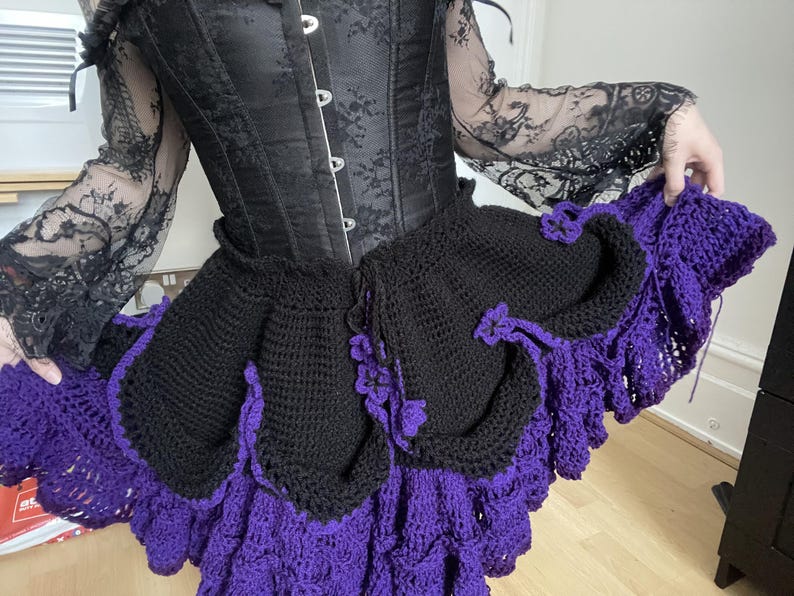 Fairycore Crochet Ruffle Flora Bloom Fantasy Skirt Pattern Gift for ...