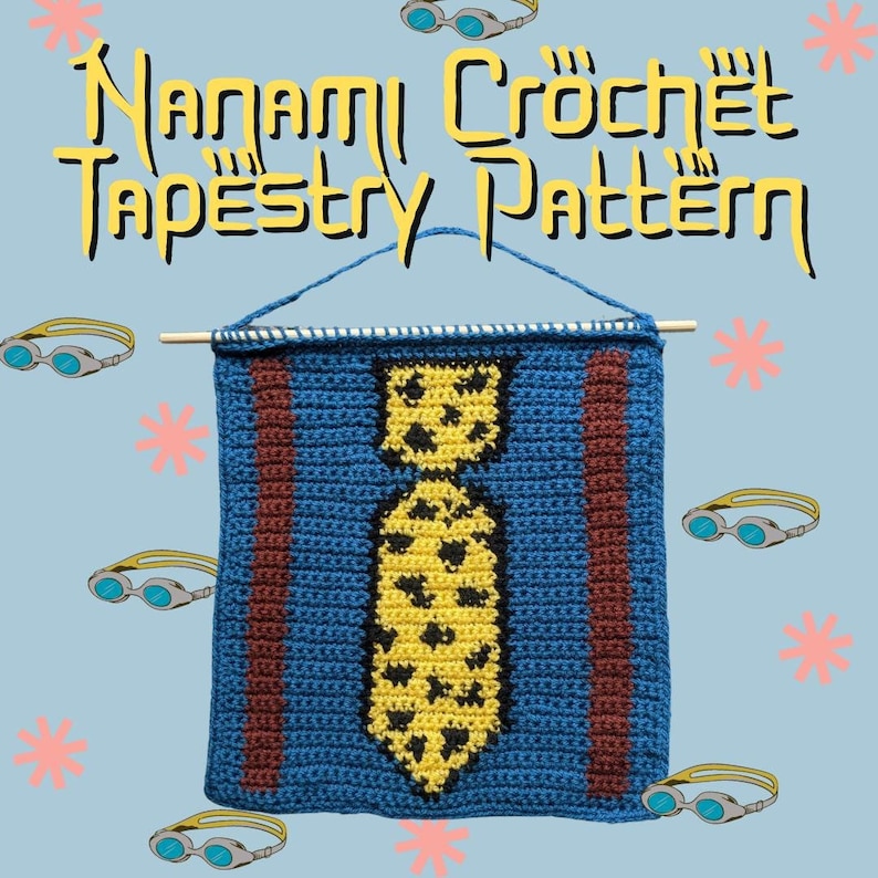 Anime Crochet Nanami JJK Tapestry Anime Crochet Wall Hanging |digital ...