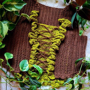 Fairycore Crochet Corset Flora Bloom Fantasy Top Pattern Gift for ...