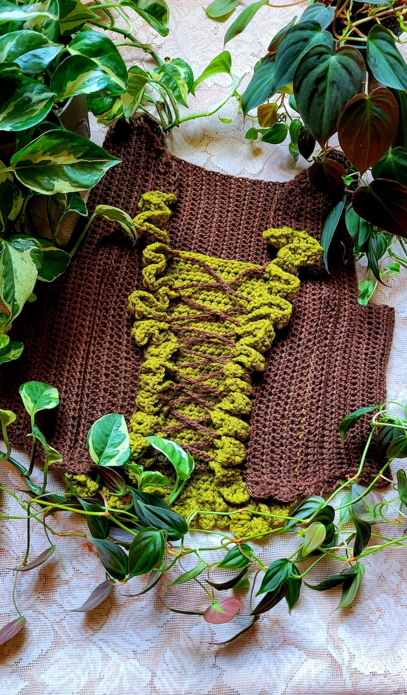 Fairycore Crochet Corset Flora Bloom Fantasy Top Pattern Gift for ...