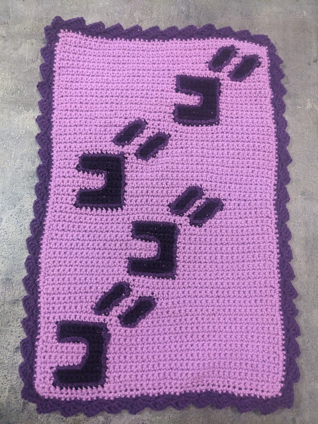 Jojo’s Menacing Crochet Tapestry Anime Crochet Wall Hanging |digital ...