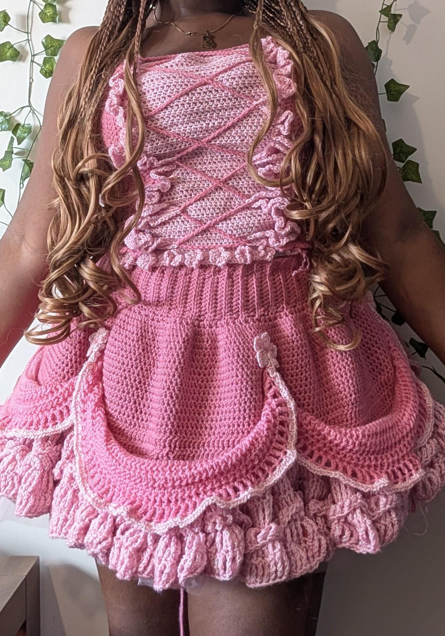 Fairycore Crochet Ruffle Flora Bloom Fantasy Skirt Pattern Gift for ...