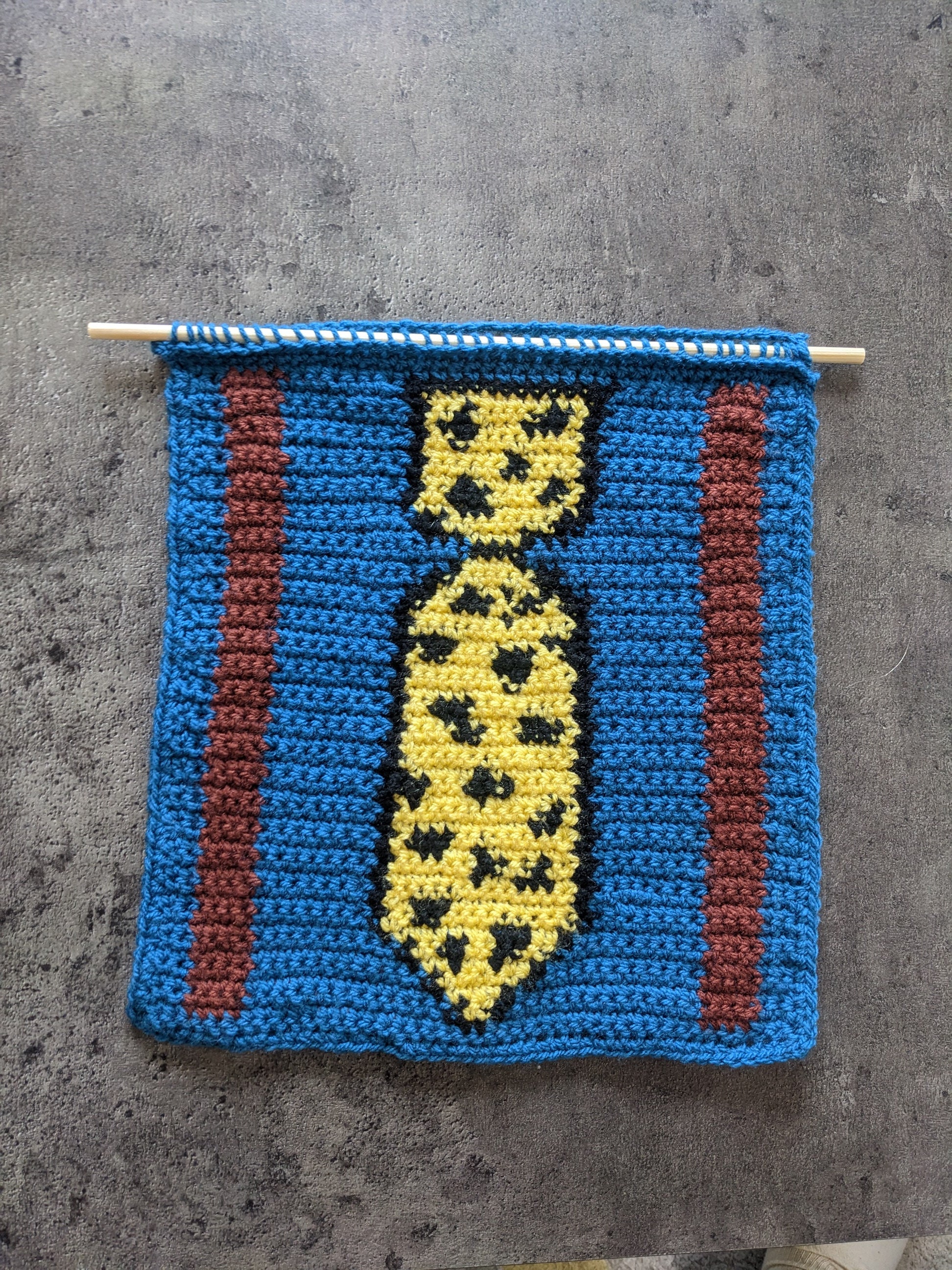 Anime Crochet Nanami JJK Tapestry Anime Crochet Wall Hanging digital ...