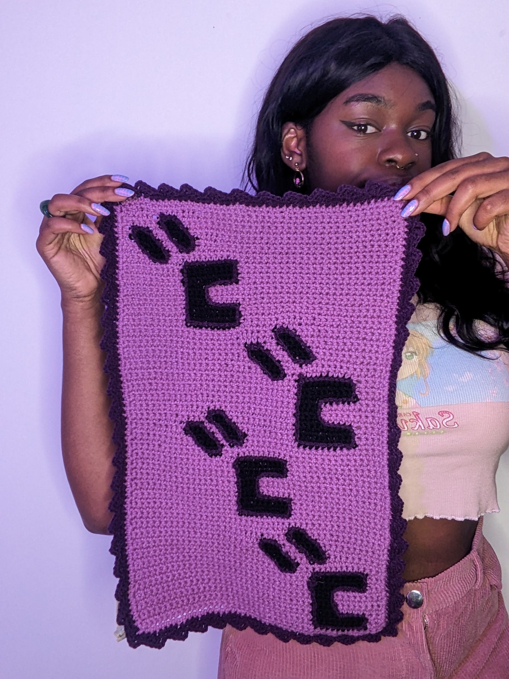 Jojo’s Menacing Crochet Tapestry Anime Crochet Wall Hanging |digital ...