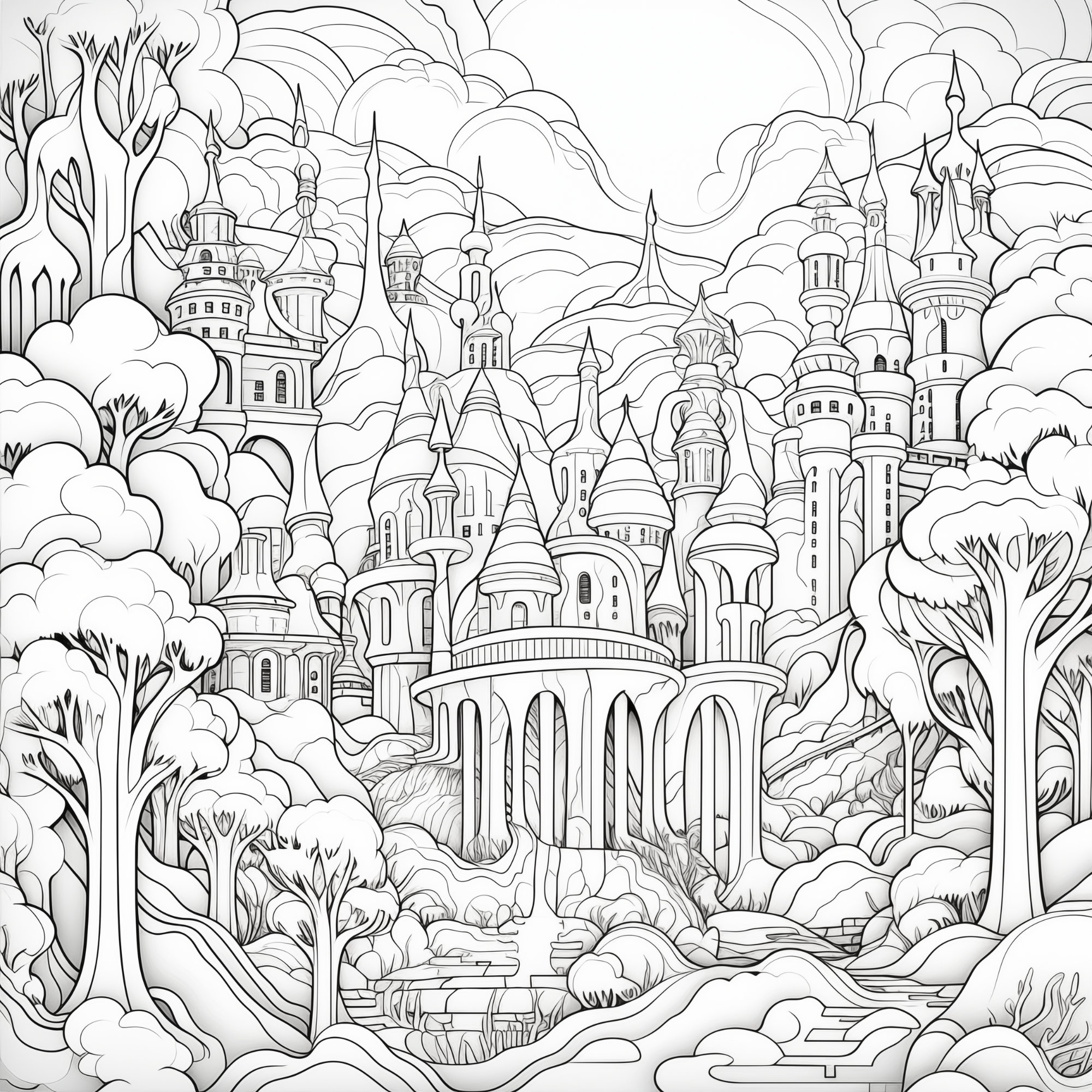 110 Mystical Forest Magic Coloring Pages for KDP or for Home Unique ...