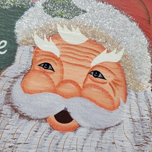 Hand Painted Santa on Slate Stone Christmas Decor 12x9"by Hand Made ...