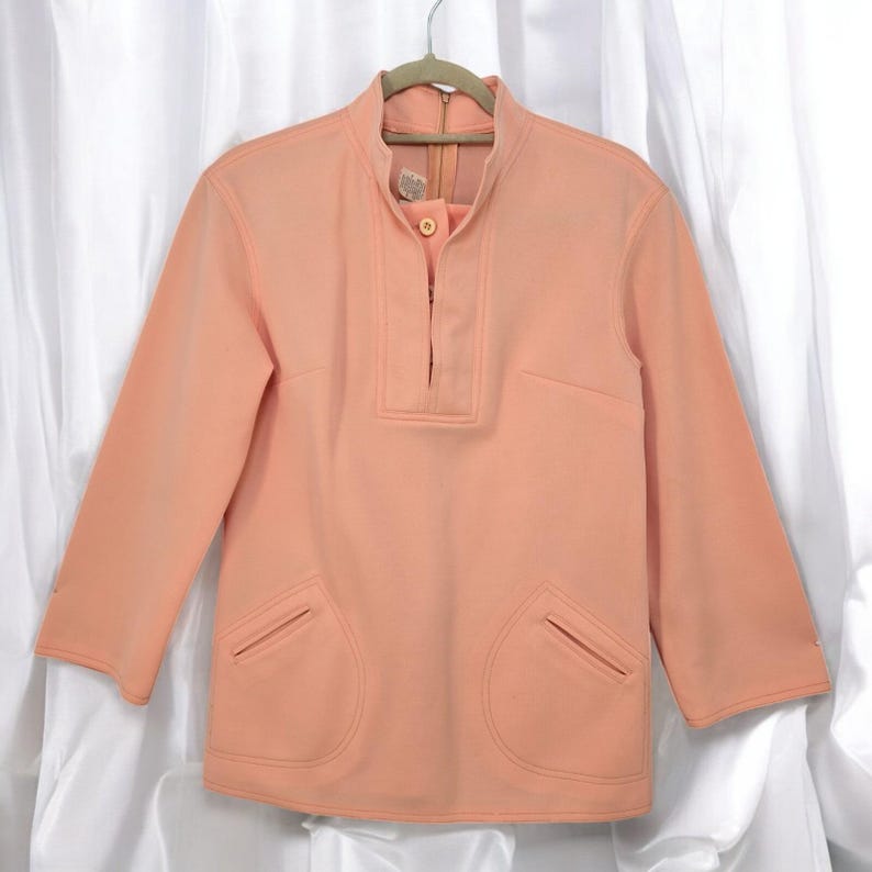 Vintage Andrea Gayle 2 Pc Pant Suit Woman XS? Peach Pink 1970s Retro ...