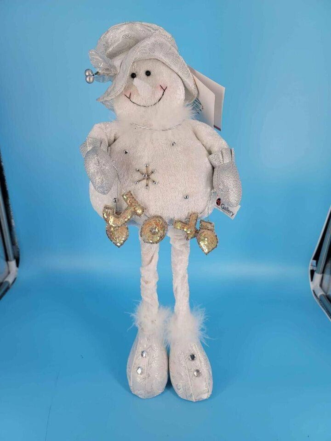 Christmas Decor Snowman Figurine 17 Long Legged 1990s Free Standing - Etsy