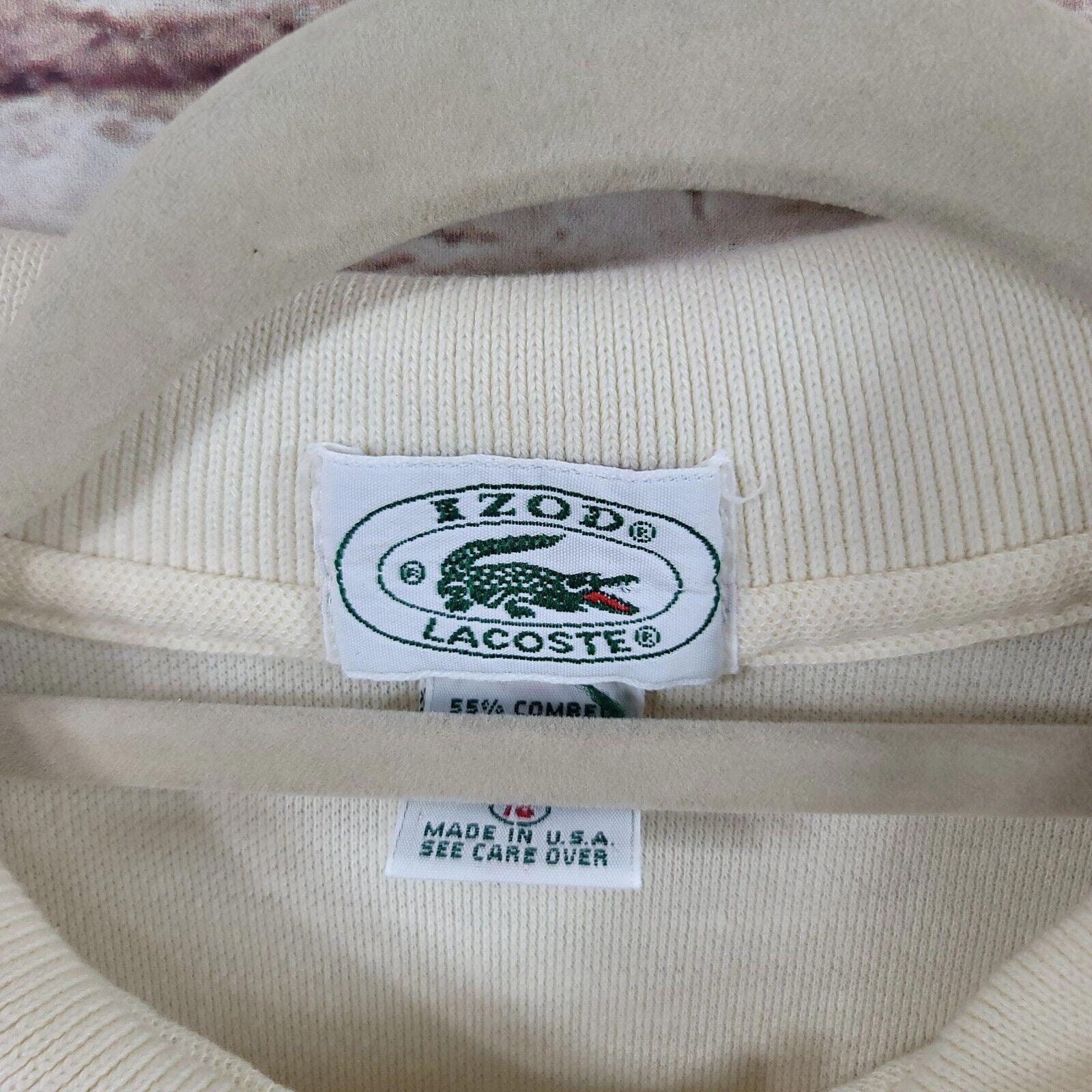 Vintage Izod Lacoste Shirt Boys Size 18 Yellow Polo Crocodile Logo ...