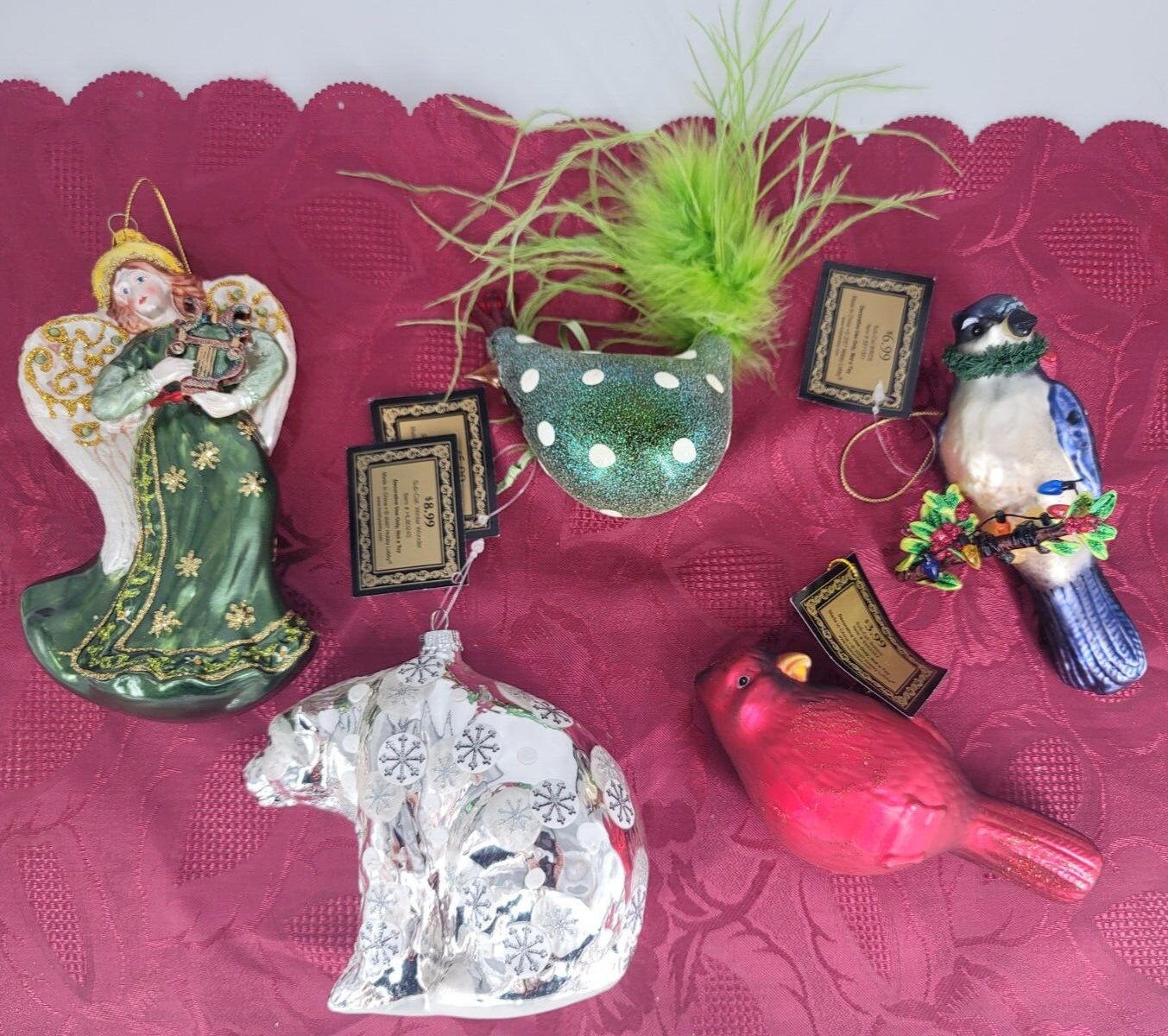 Vintage Mercury Glass Christmas Ornaments 5 Pc Robert Stanley ...