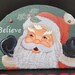 Hand Painted Santa on Slate Stone Christmas Decor 12x9"by Hand Made ...
