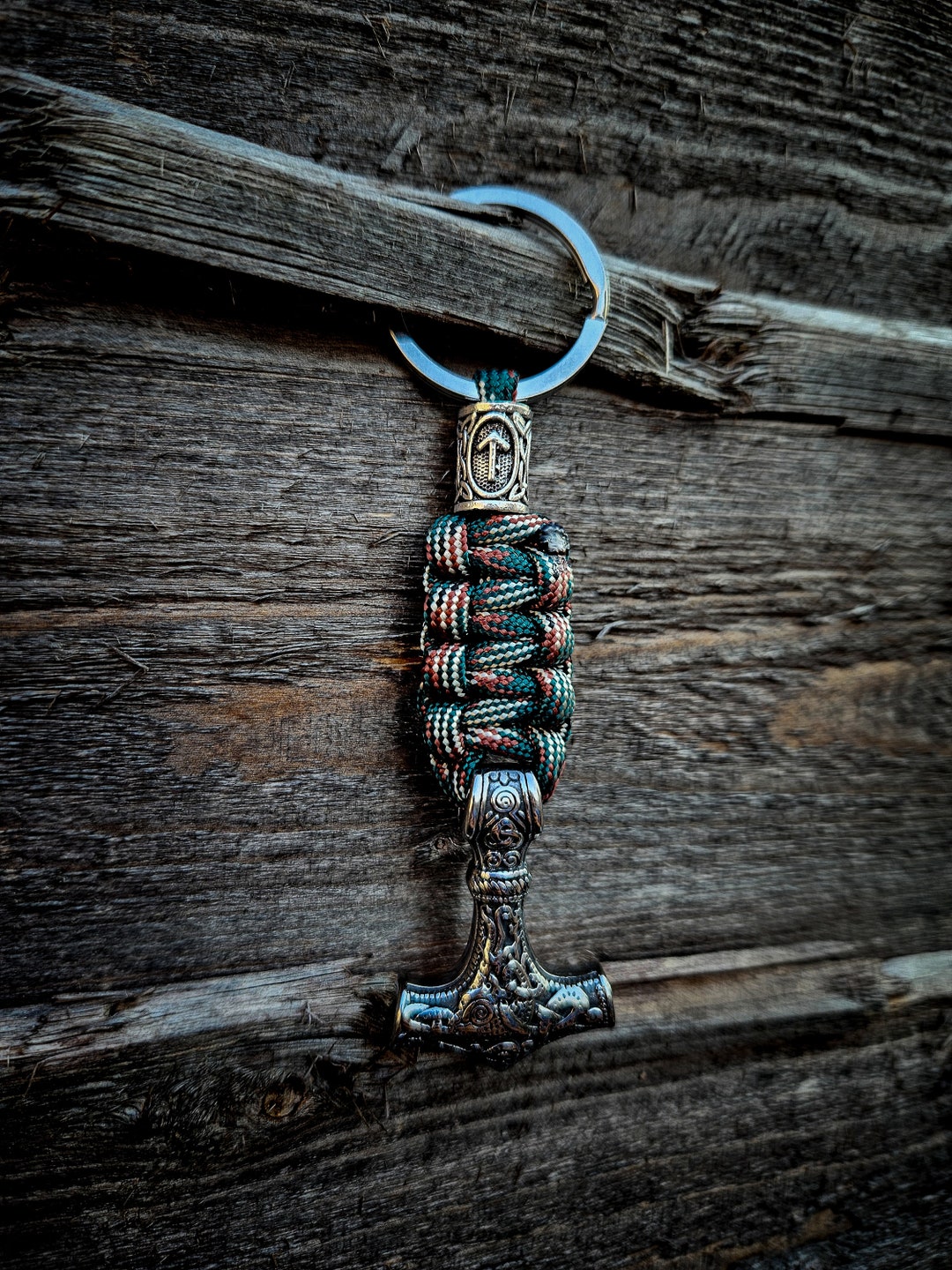 Norse Viking Keychain Thor's Hammer Totem Key Chain Power Punk ...