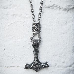Thor's Hammer Totem Chain Power Punk Necklace Street Party Viking 60 Cm ...