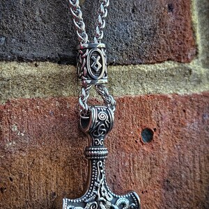 Thor's Hammer Totem Chain Power Punk Necklace Street Party Viking 60 Cm ...