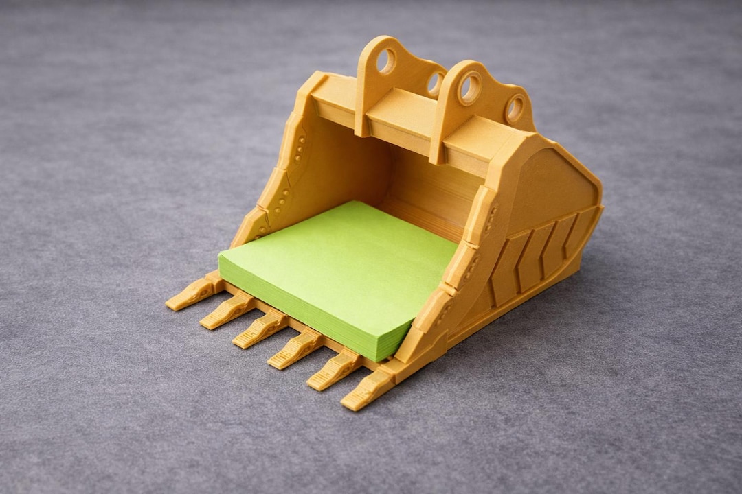 3D Printed Excavator Bucket That Holds Posted Notes - Etsy